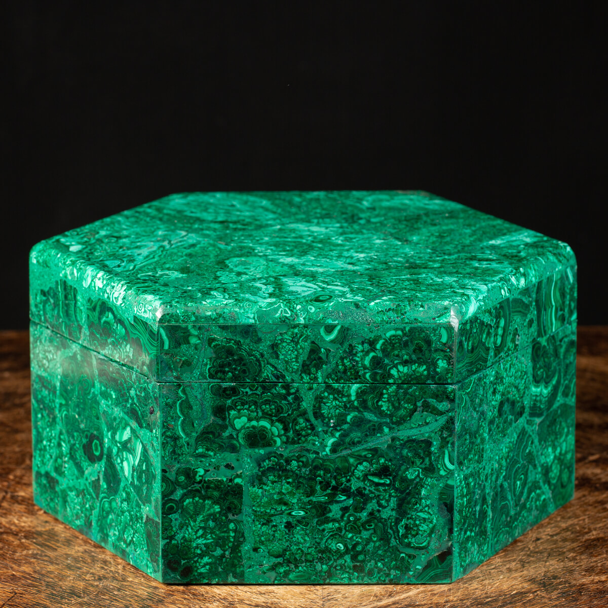 Schmuckkästchen aus Kongo-Malachit