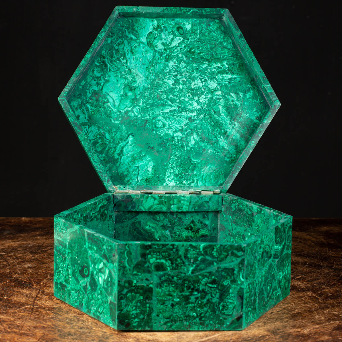 Schmuckkästchen aus Kongo-Malachit