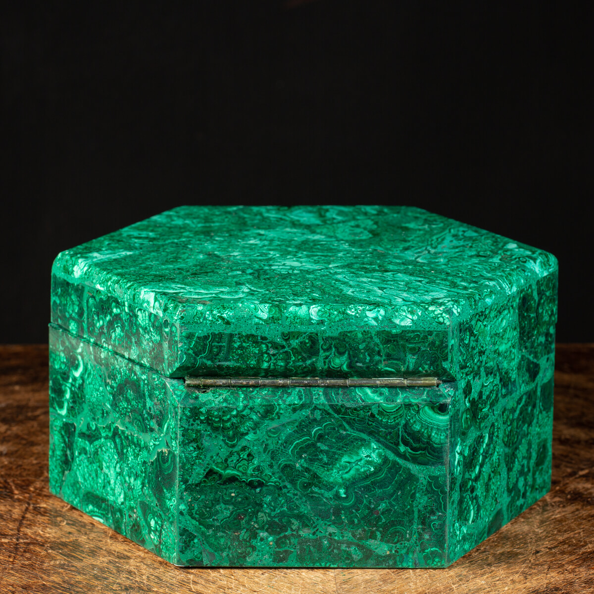 Schmuckkästchen aus Kongo-Malachit