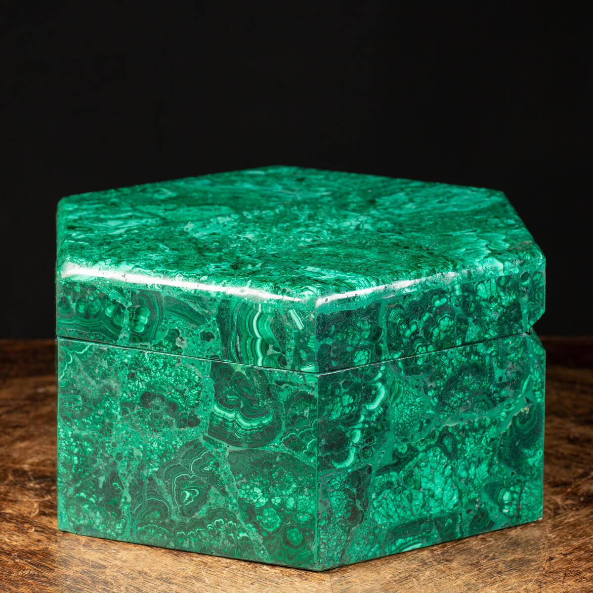 Schmuckkästchen aus Kongo-Malachit