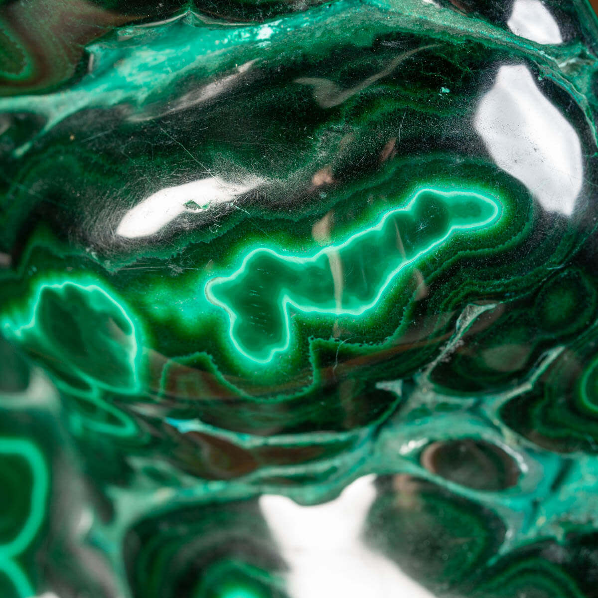 Malachite Prima Scelta Montata su Base - MAC-187