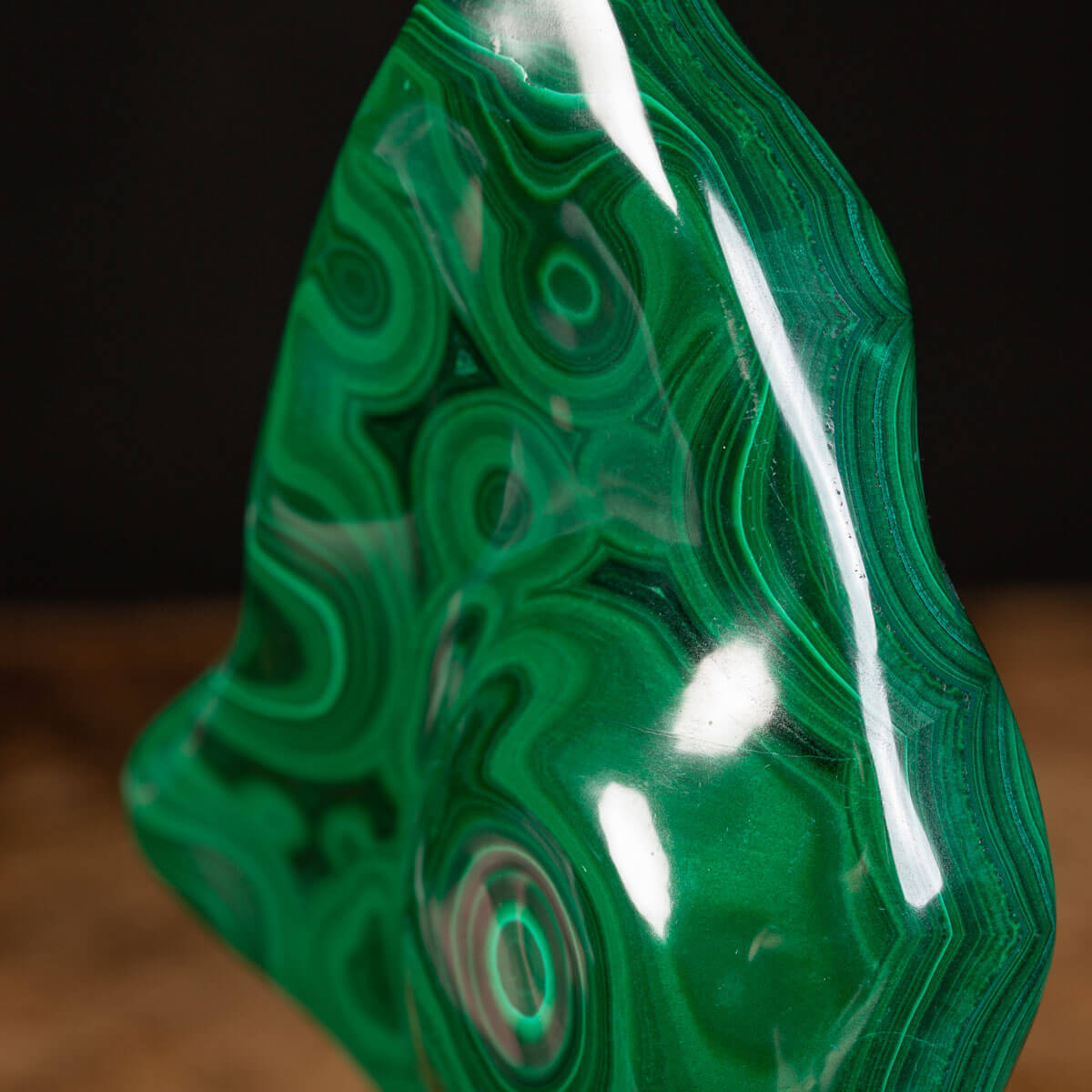 Malachite Prima Scelta Montata su Base - MAC-191