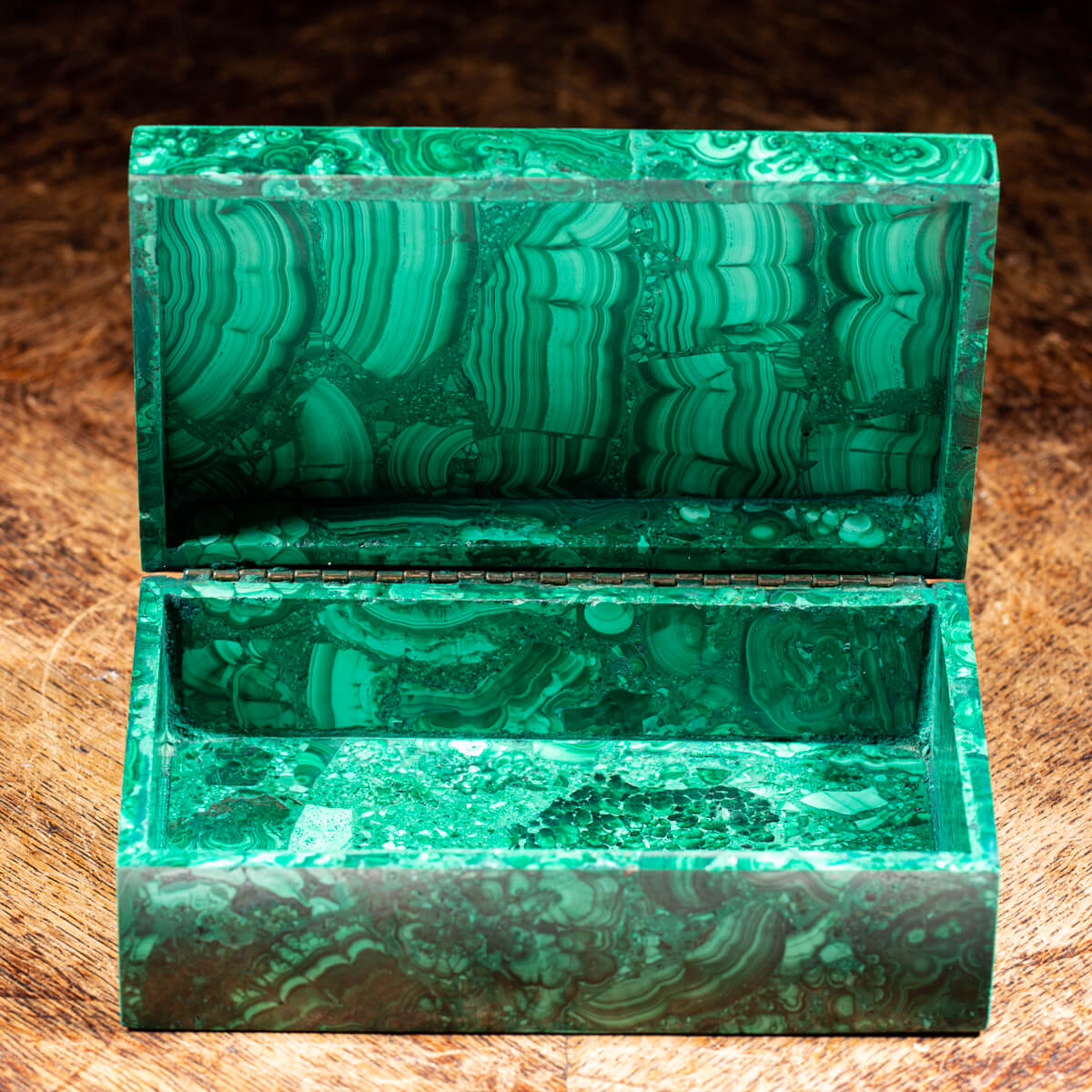 Schmuckkästchen aus Kongo-Malachit