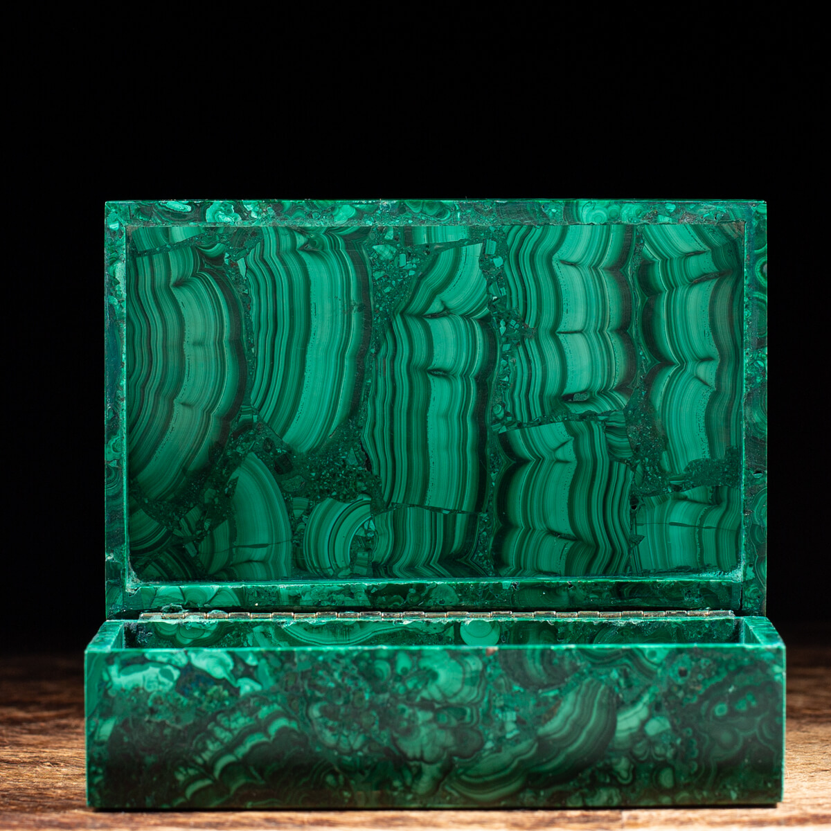 Schmuckkästchen aus Kongo-Malachit