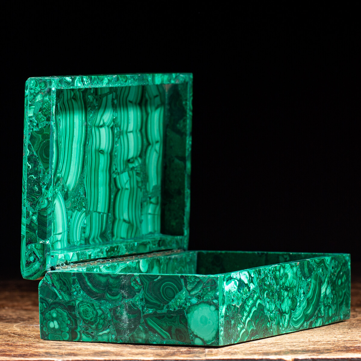 Schmuckkästchen aus Kongo-Malachit