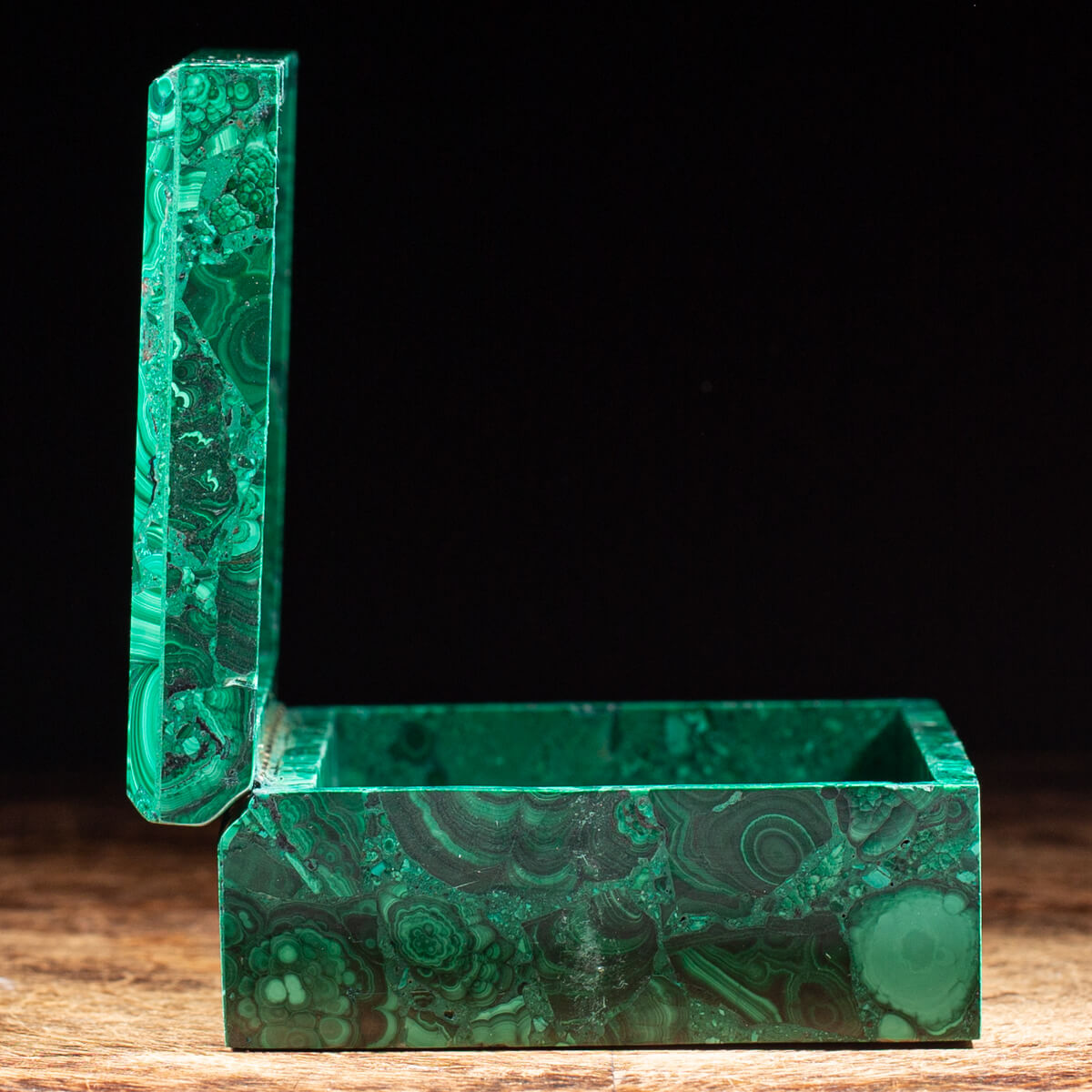 Schmuckkästchen aus Kongo-Malachit