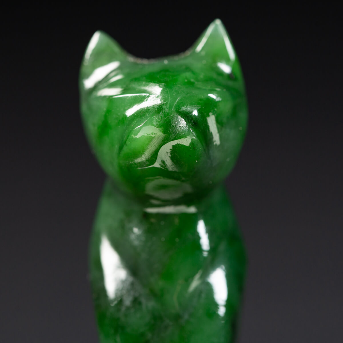 Jade-Katzenstatue