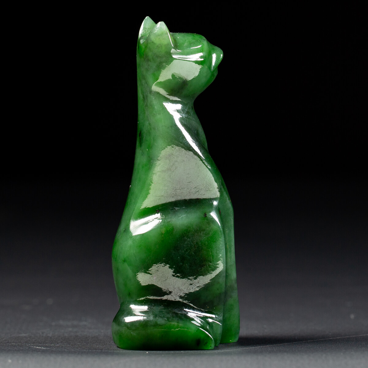 Jade-Katzenstatue