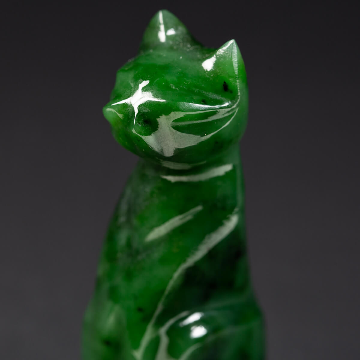 Jade-Katzenstatue